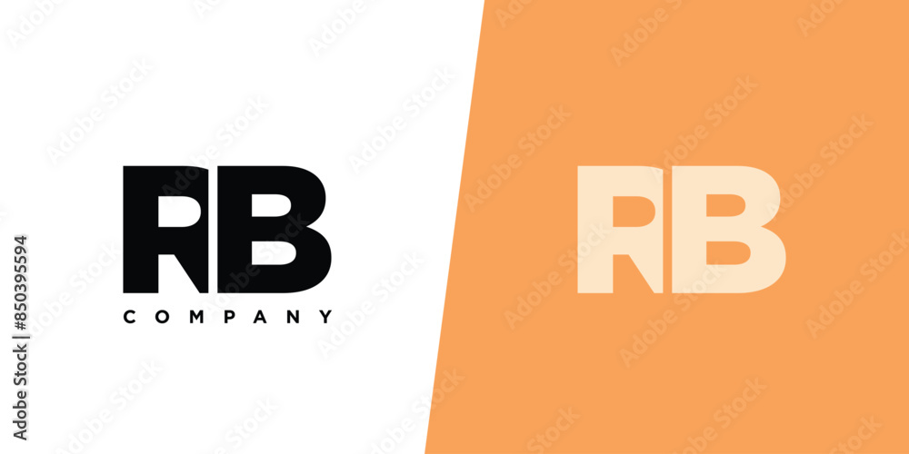Letter R and B, RB logo design template. Minimal monogram initial based ...