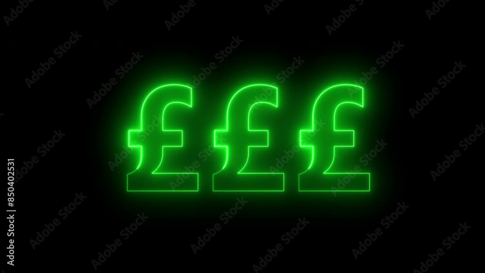 Three flashing and flickering pound signs in green on black. Versatile ...