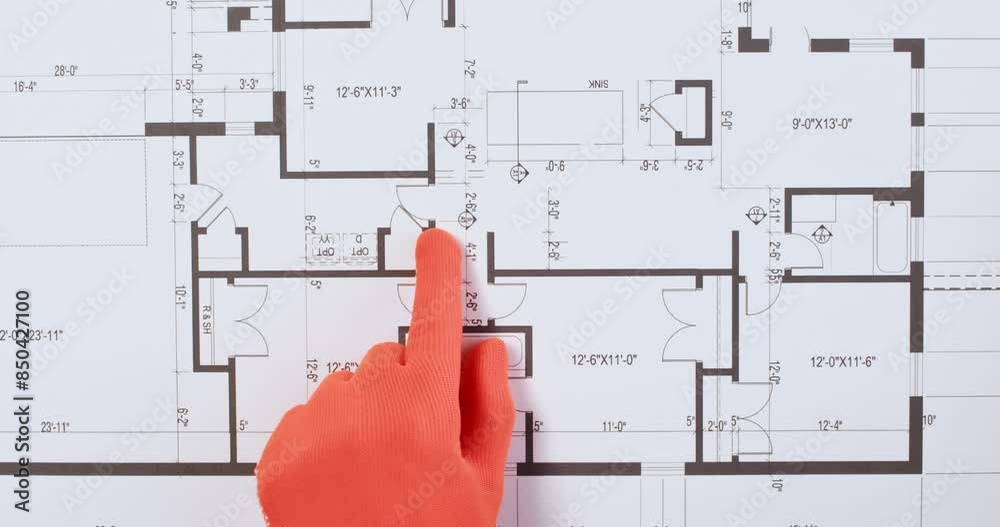 Builder unrolls apartment building floor plan on national American flag ...