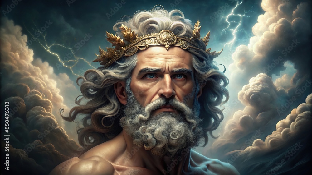 Powerful and majestic stock photo of Zeus, the king of Greek gods, Zeus ...