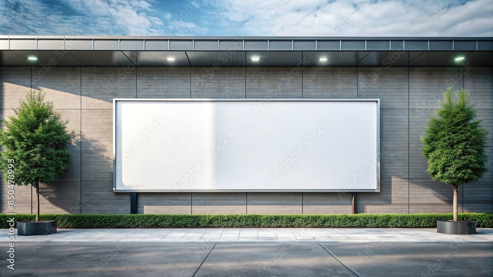 Minimalist advertisement banner with bold visuals and concise text ...