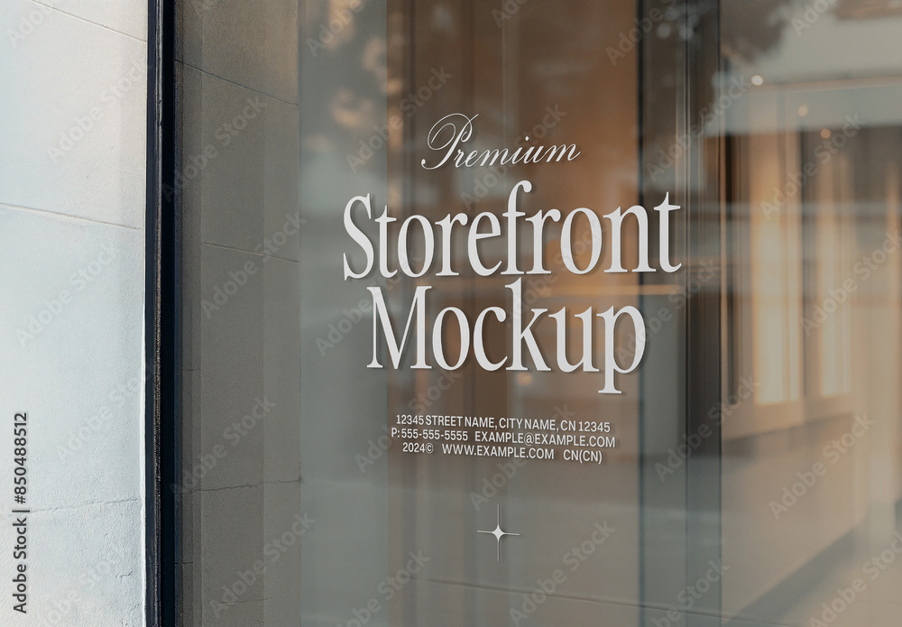 Window Storefront Mockup Stock Template | Adobe Stock