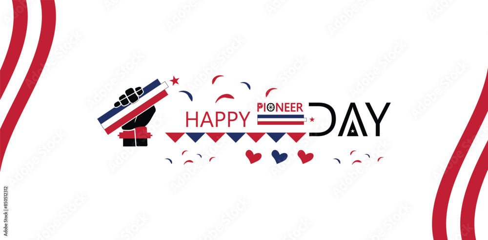 Inspiring Pioneer Day Poster Designs that Will Make You Smile Stock ...