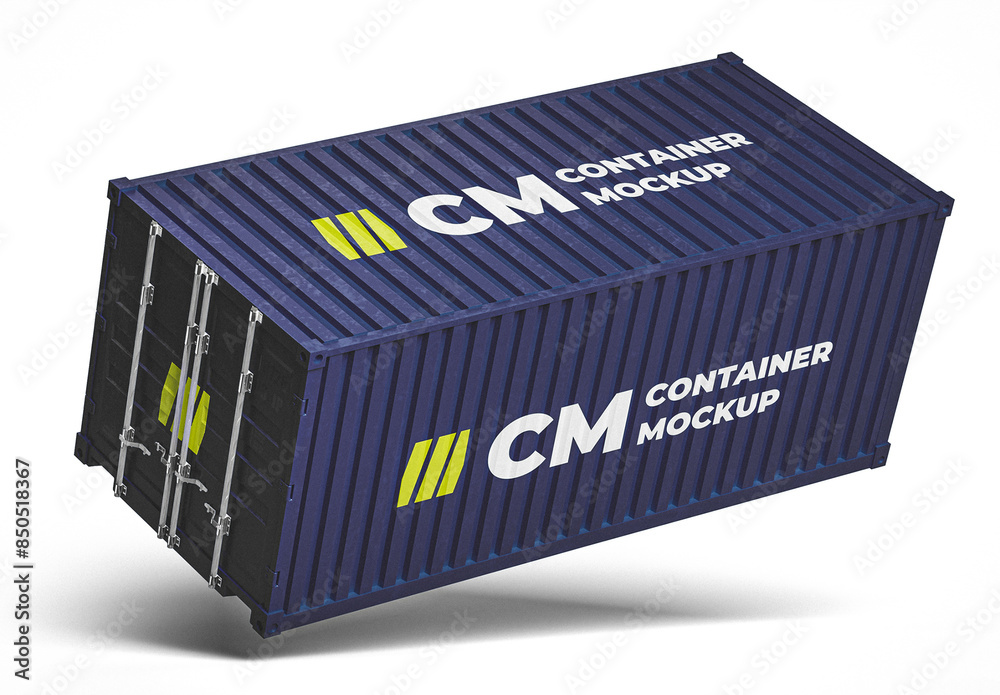 Floating Shipping Container Mockup Stock Template | Adobe Stock
