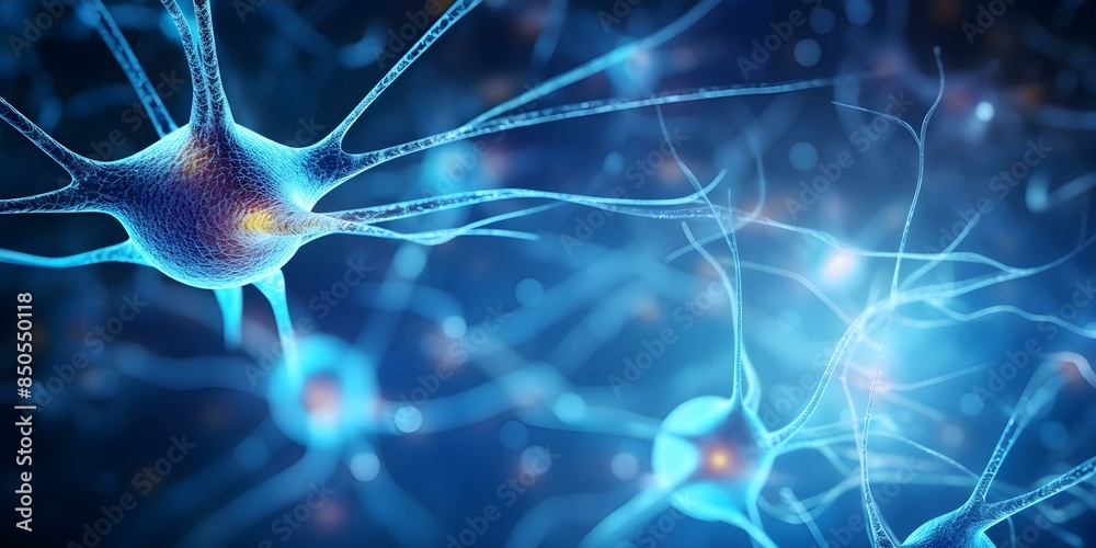 Detailed image of neurons basic units of the nervous system. Concept ...