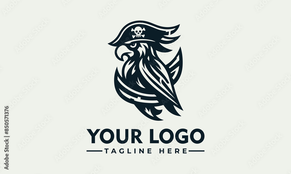 Eagle Pirate Vector Logo A Symbol of Boldness, Adventure, and ...