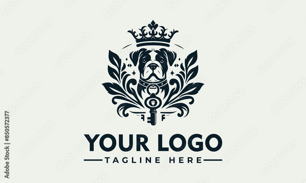 Royal Pet Vector Logo Symbolize Pampering, Affection, and Unwavering ...