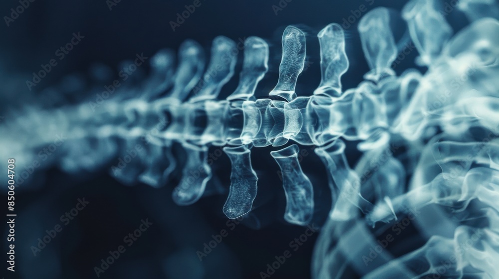 Highly detailed x-ray image of the human skeleton, perfect for medical ...