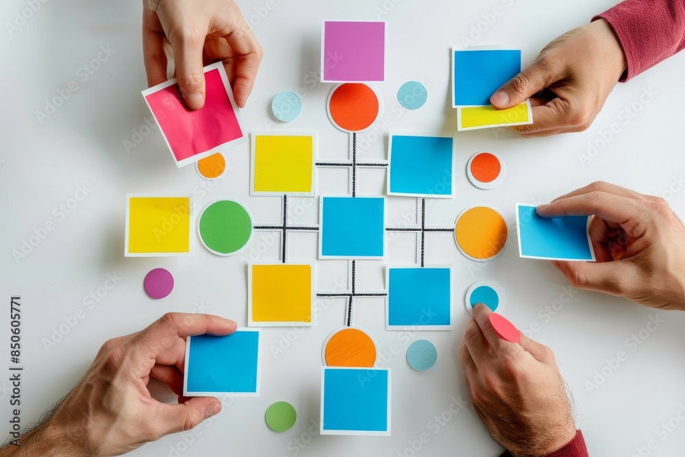 An infographic diagram that shows how business processes and workflows ...