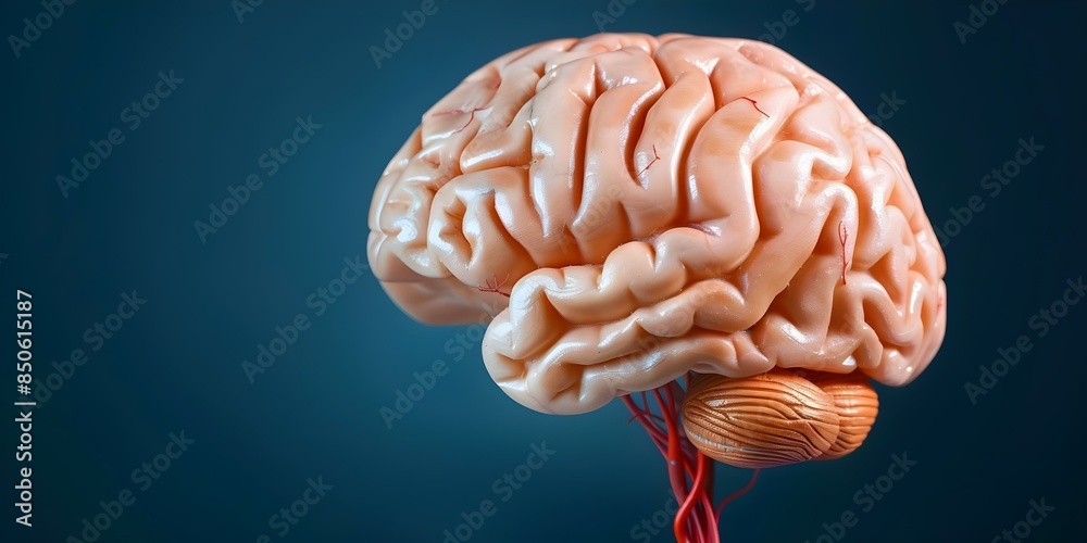 Human brain model showing neurological connections. Concept Anatomy ...