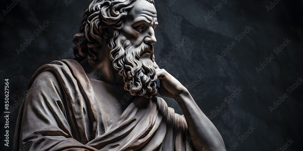 Plato A Key Figure in Ancient Greek Philosophy and Sculpture. Concept ...