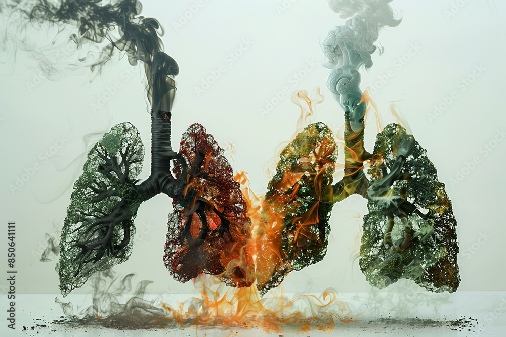 Explore the devastating effects of cigarette smoke on lung anatomy and ...