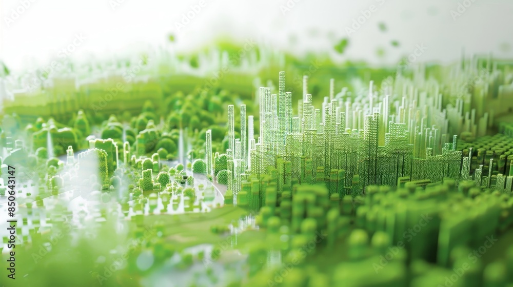 A graph showing the correlation between green space availability and ...