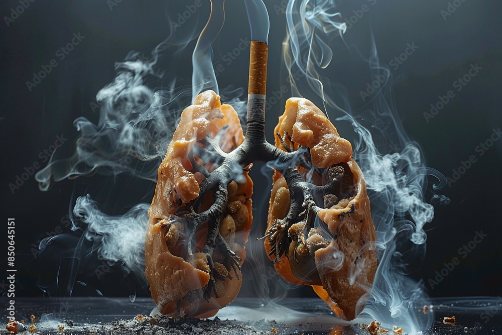 Explore the devastating effects of cigarette smoke on lung anatomy and ...