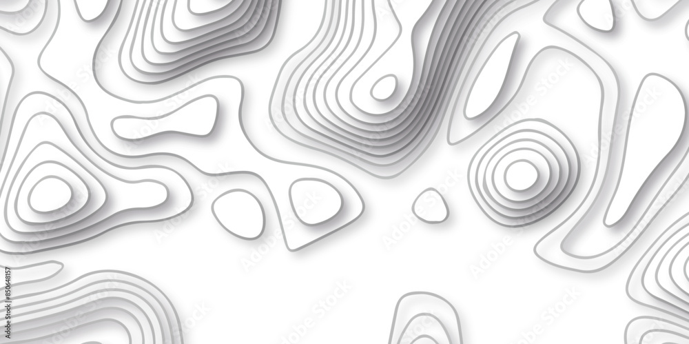 Vector topography stylized height of the lines map. Topographic map ...