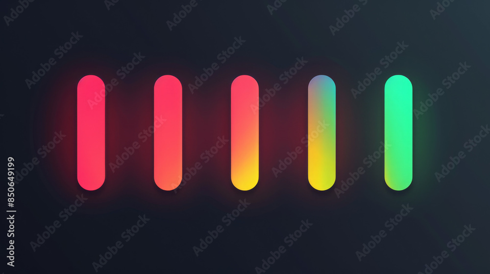 Minimalistic illustration of WiFi signal bars in a gradient color ...