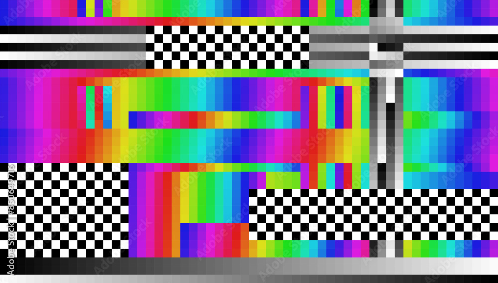 Weird Pixels Glitch Effect Abstract Background. Glitched Stripes and ...