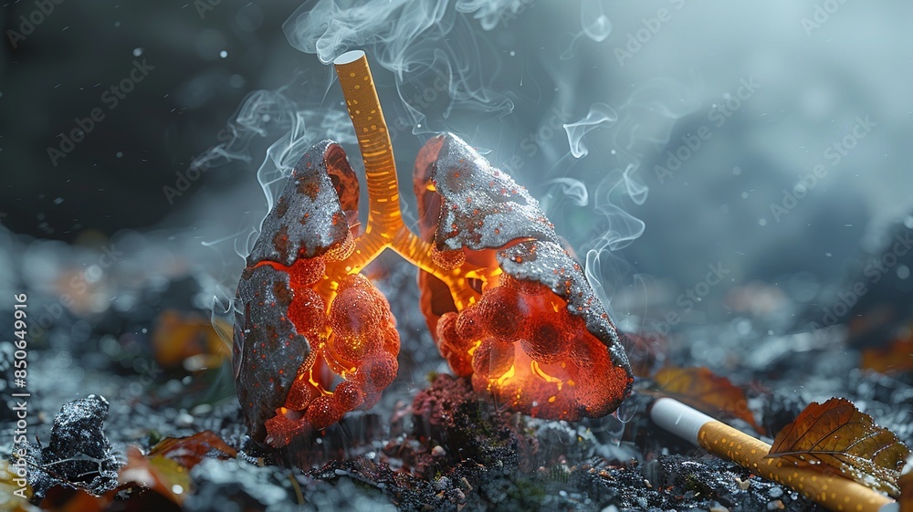 Explore the devastating effects of cigarette smoke on lung anatomy and ...