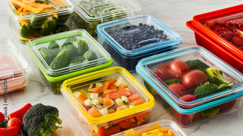 Airtight food containers with lids that snap shut. They're great for ...