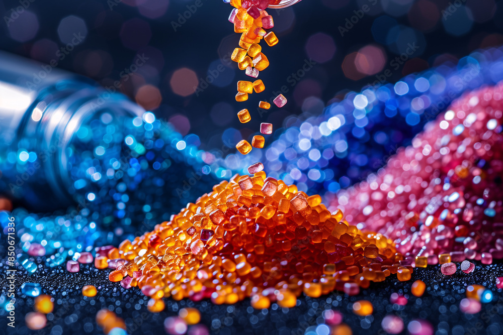 Macro Photograph Of Microplastic Beads Found In Cosmetic Products