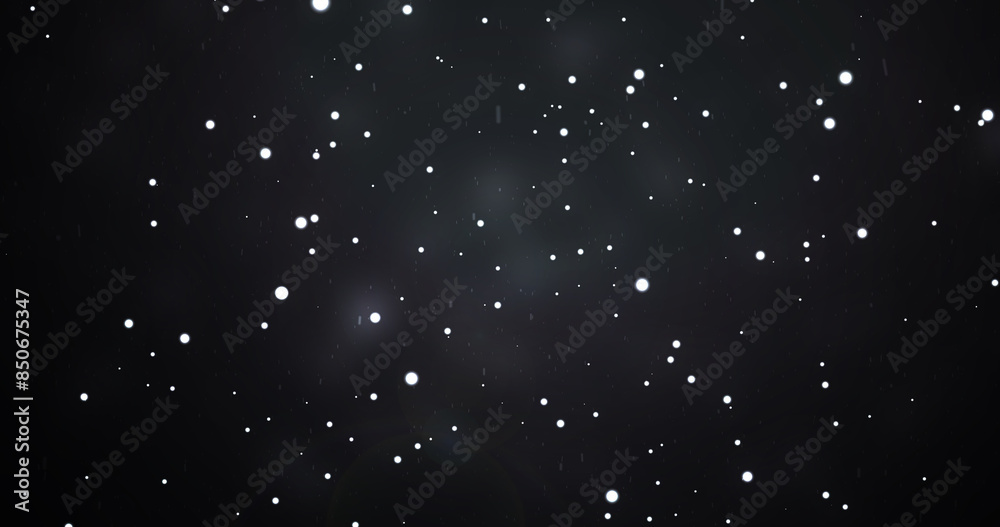 Natural organic air dust particles float in the space dark light ...