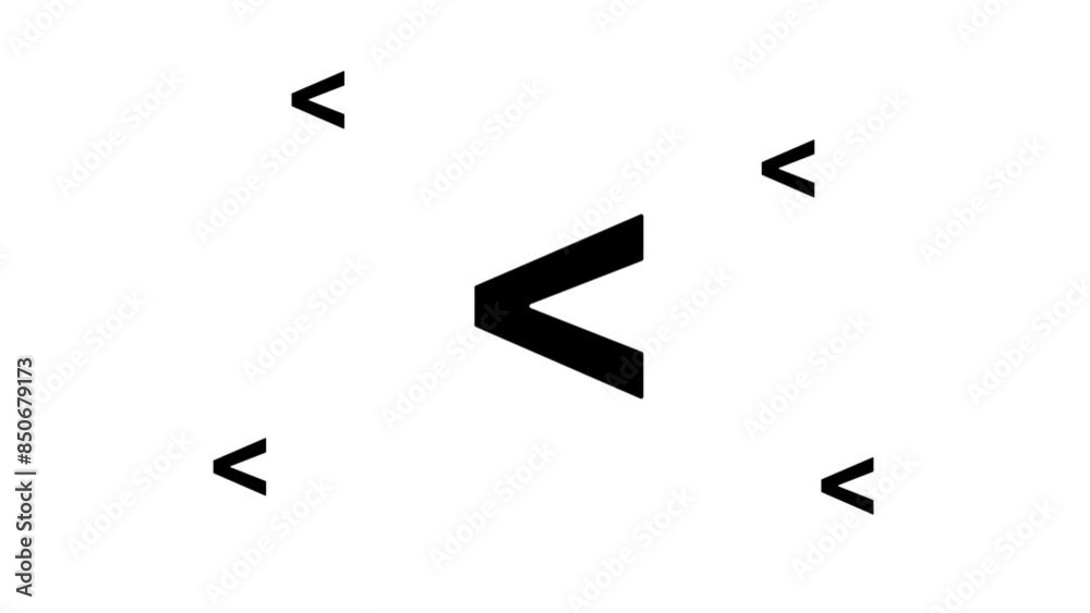 Zoom in and out animation the less symbol. Large black symbol in the ...