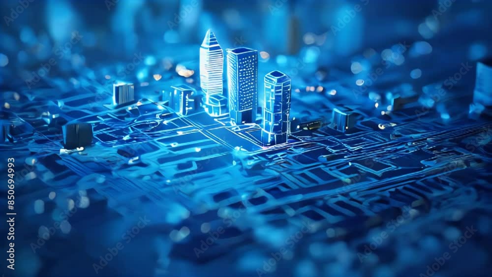 Blueprint to Business Banner illustrating a blueprint turning into a ...