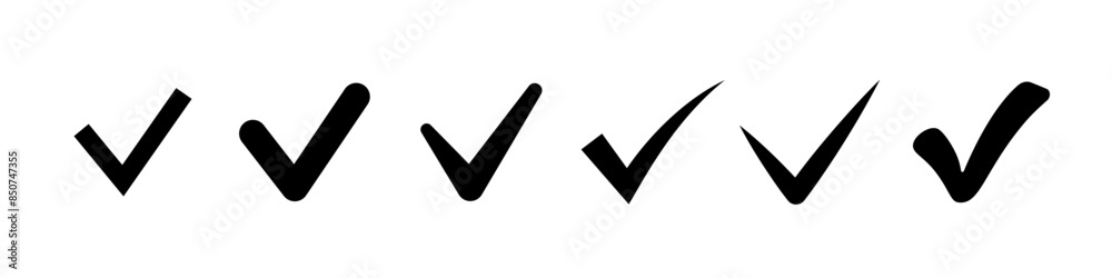 Check mark icon set. Check mark. Stock Vector | Adobe Stock