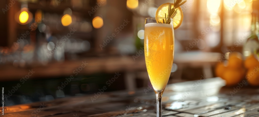 Close up photography of French 75 Cocktail texture. Popular cocktail ...