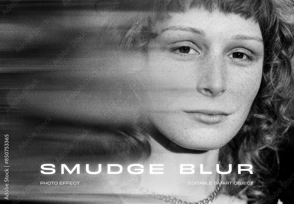 Dissolving Smudge Photo Effect Mockup Stock Template | Adobe Stock
