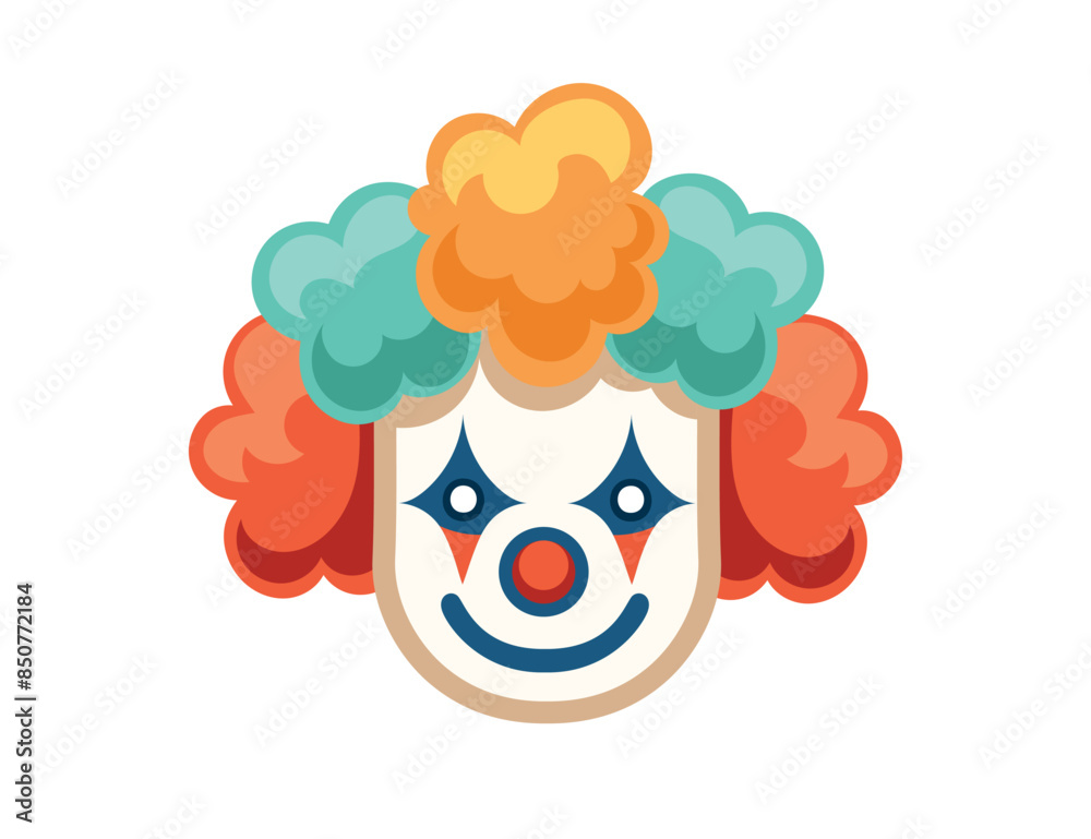 Top quality emoticon. Circus clown emoji. Emoticon with red nose, funny ...