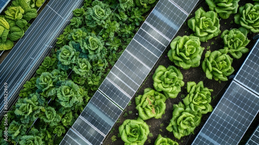 Crisp fresh produce grows in neat rows on a rooftop farm powered by the ...