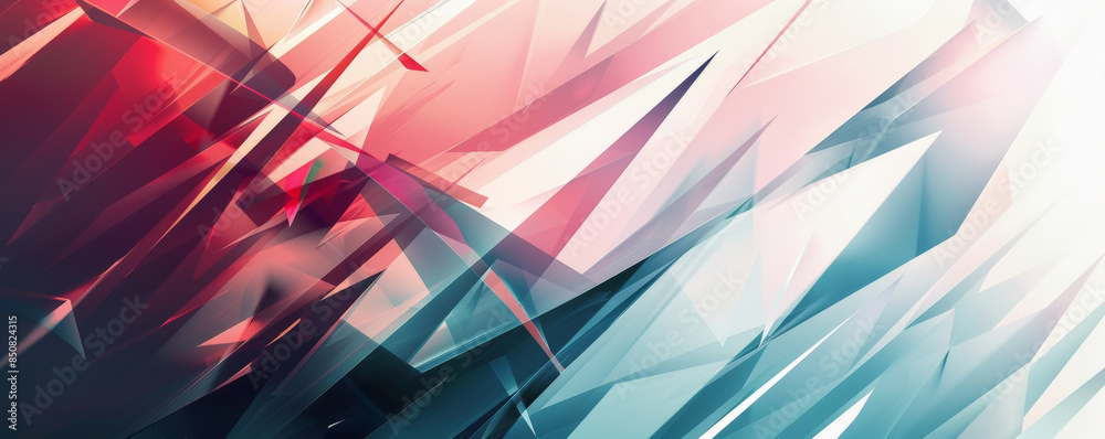 Abstract background with sharp, angular lines in high contrast colors ...
