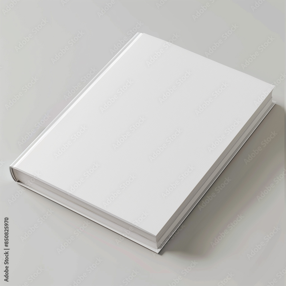 Open Blank Magazine Mockup on White Background, Top View, Detailed ...