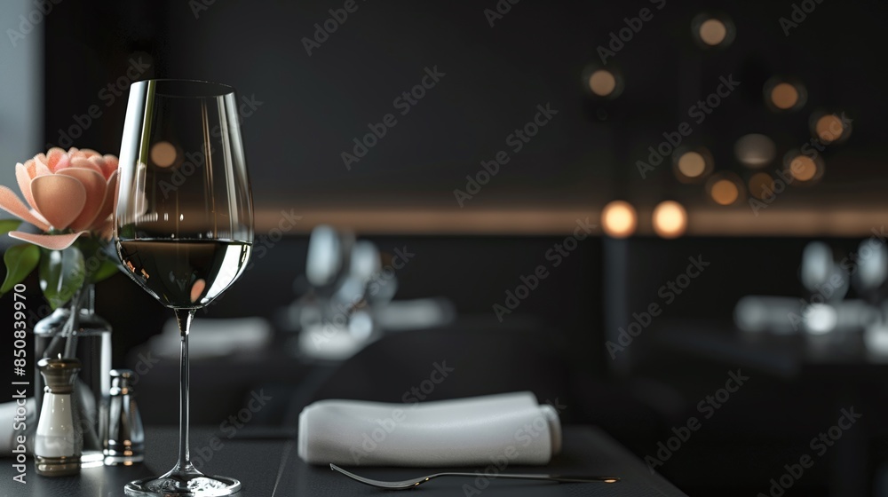 fine dining table setting of luxury fancy restaurant menu invitation ...