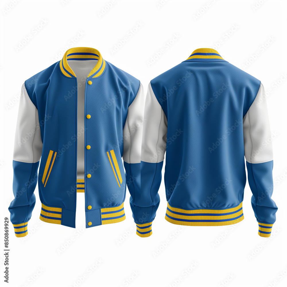 Varsity Jacket Bomber jacket for Mockup, Front View, High-Quality PSD ...