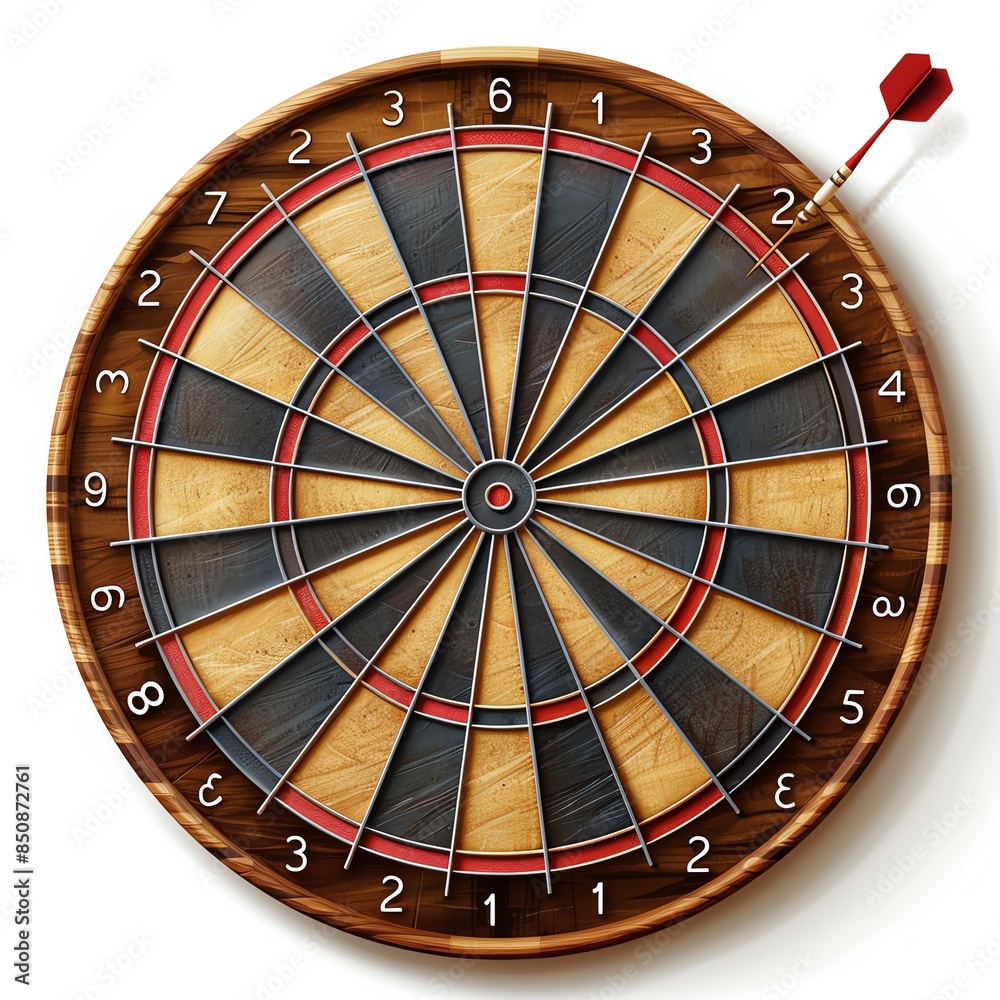 A dartboard clipart, sports equipment element, vector illustration ...