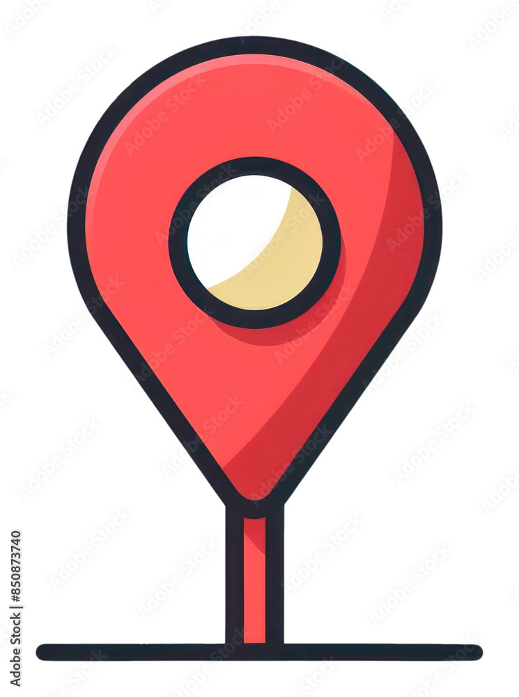 PNG Location pin symbol line guidance. Stock Illustration | Adobe Stock