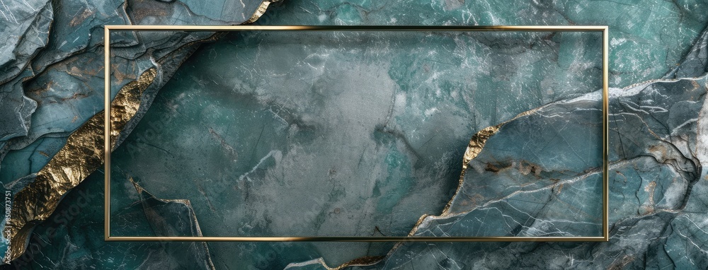 Elegant Marble Texture with Golden Frame Design Stock Photo | Adobe Stock