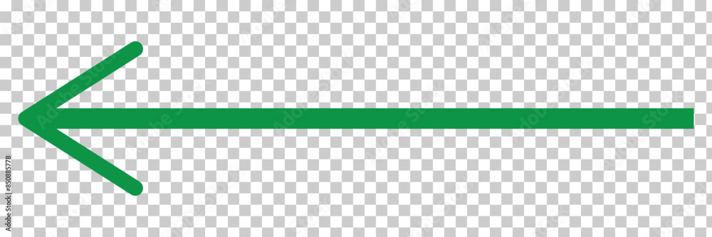 Left Arrow Long Icon Green Arrows Infographic Illustration Direction ...