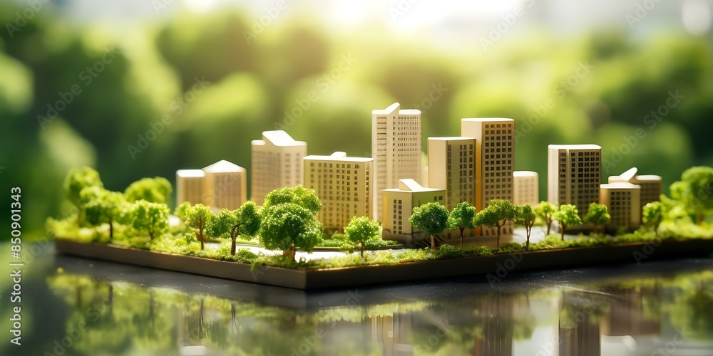 Sustainable urban developments use green materials renewable energy and ...