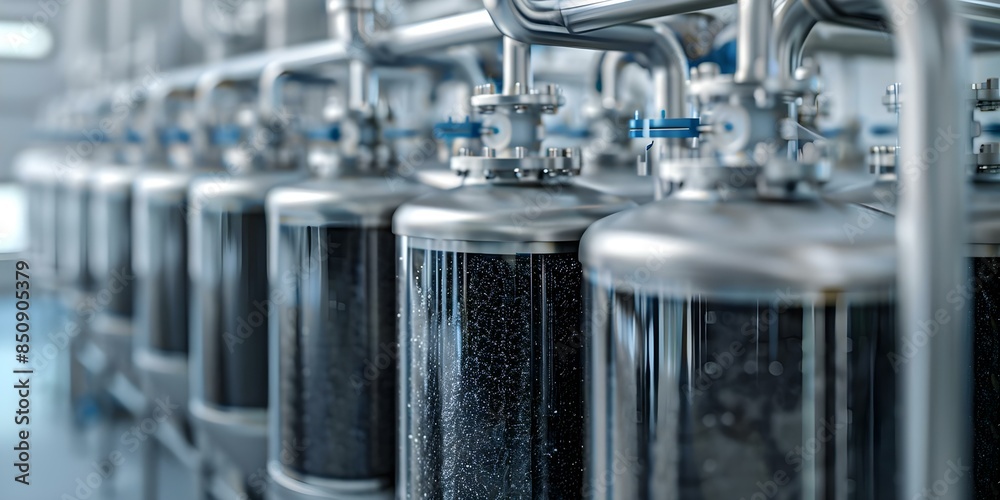 Illustration of Biochar Filter Unit Showing Water Filtration Process ...