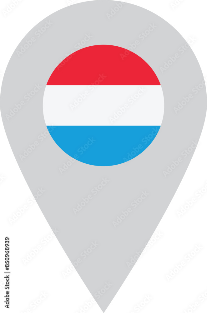 Vetor de Luxembourg location pin icon . Luxembourg flag and map pointer icon . Map pin with ...