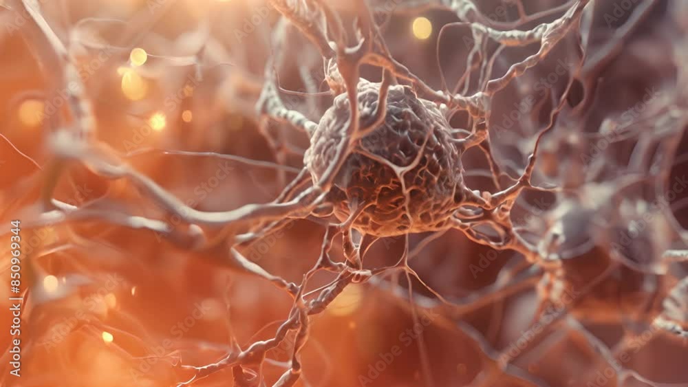 A detailed image of human skin cells, highlighting their complex shapes ...