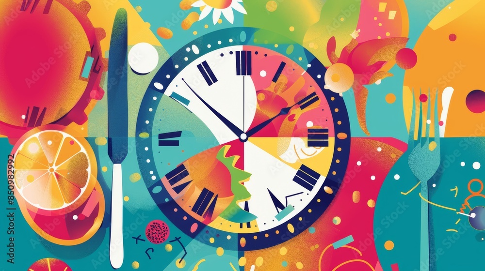 Colorful Poster Debunking Intermittent Fasting Myths with Engaging ... Colorful Poster Debunking Intermittent Fasting Myths with Engaging ...