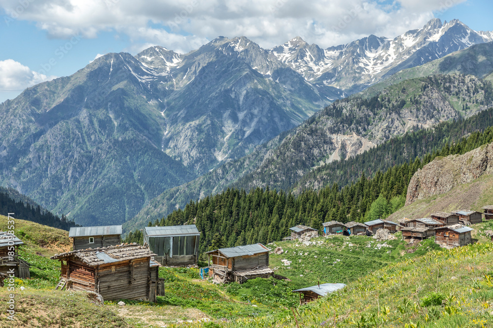 Karçal Mountains separate Borçka and Şavşat districts from each other ...