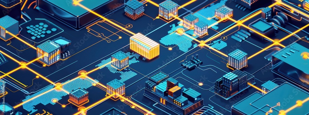 Interactive Supply Chain Map: A digital map displaying the entire ...