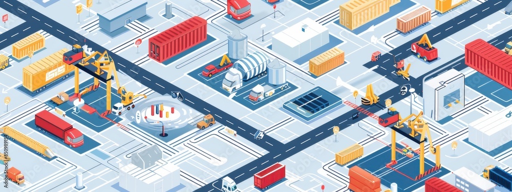 Interactive Supply Chain Map: A digital map displaying the entire ...