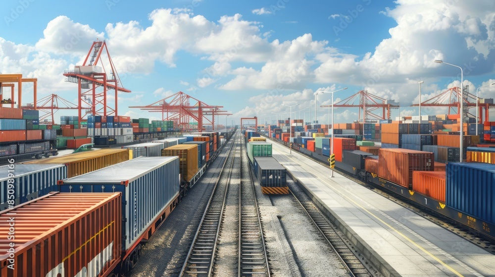 Intermodal Container Yard: A container yard serving as a hub for ...
