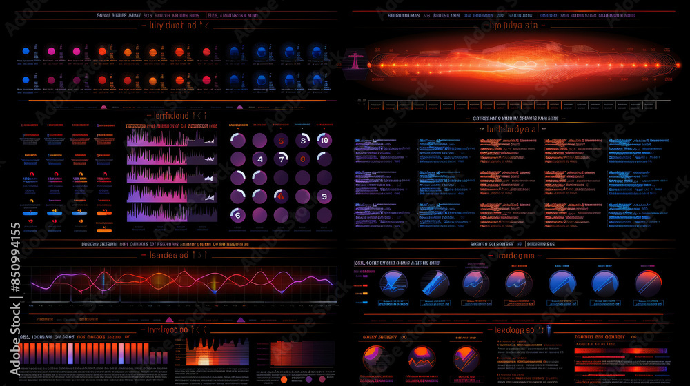 Engaging infographic without text, using vibrant gradients and modern ...